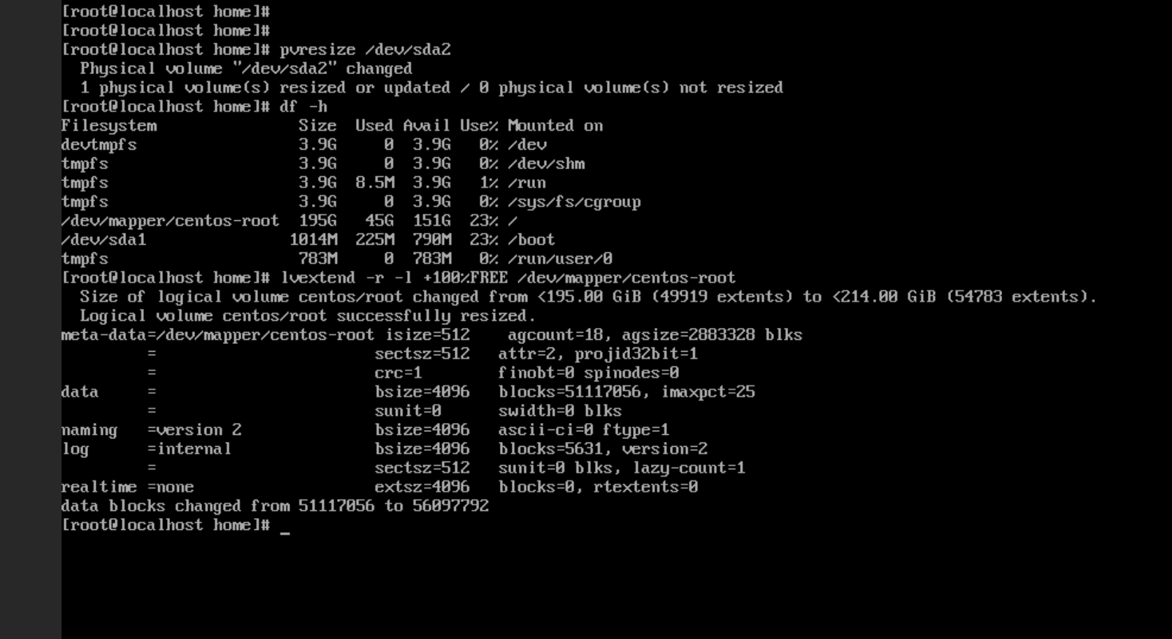 (Proxmox) Resize Disk trên máy ảo VM CentOS 7 – Tăng Dương Triều